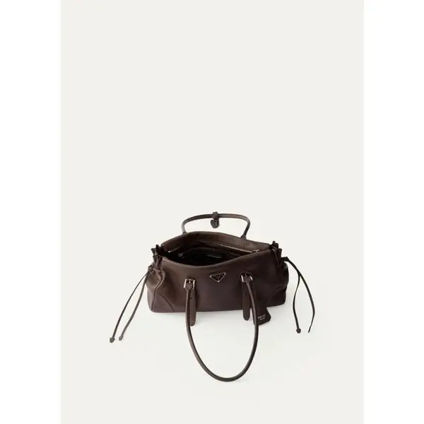 Prada Karin Medium Antiqued Leather Tote Bag - Cocoa