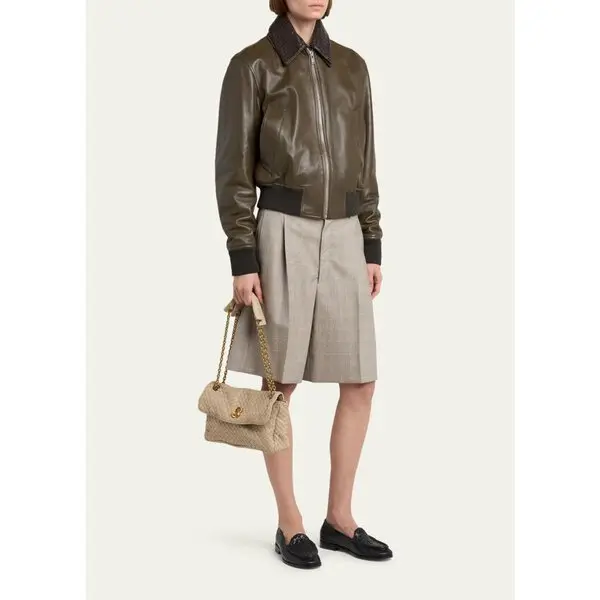 Bottega Veneta Madison Intrecciato Leather Shoulder Bag - Ecru