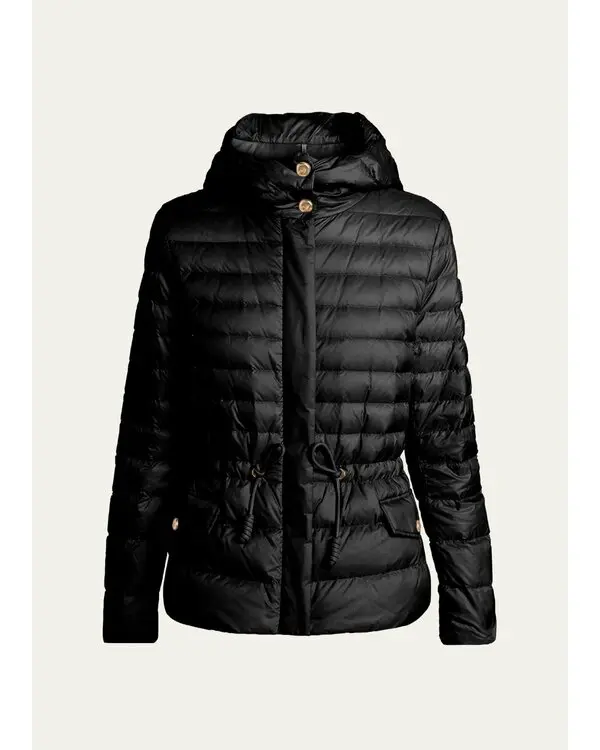 Moncler Raies Hooded Short Down Jacket - Black