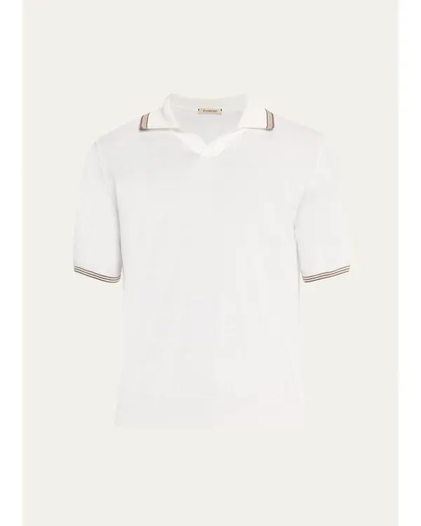 Fioroni Giza Cotton Polo - White