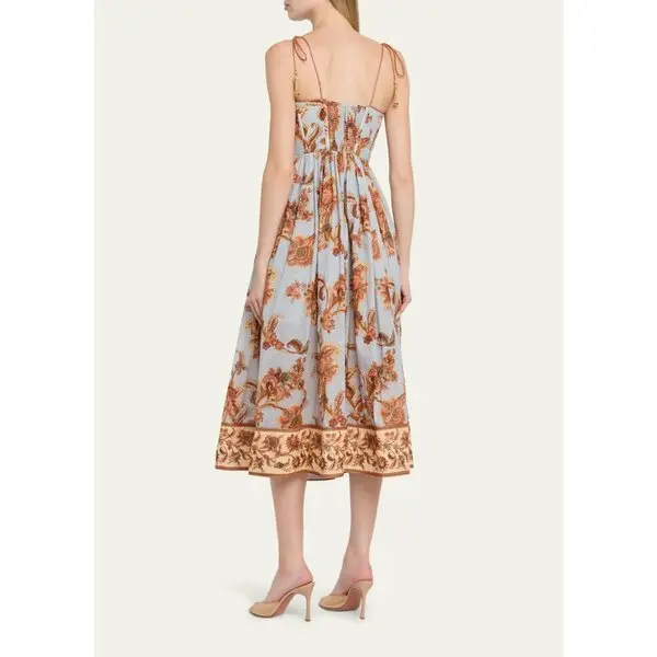 Zimmermann Aster Corset Midi Dress
