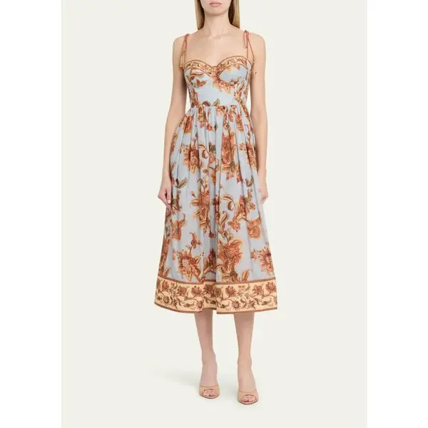 Zimmermann Aster Corset Midi Dress