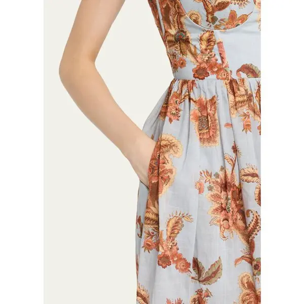 Zimmermann Aster Corset Midi Dress