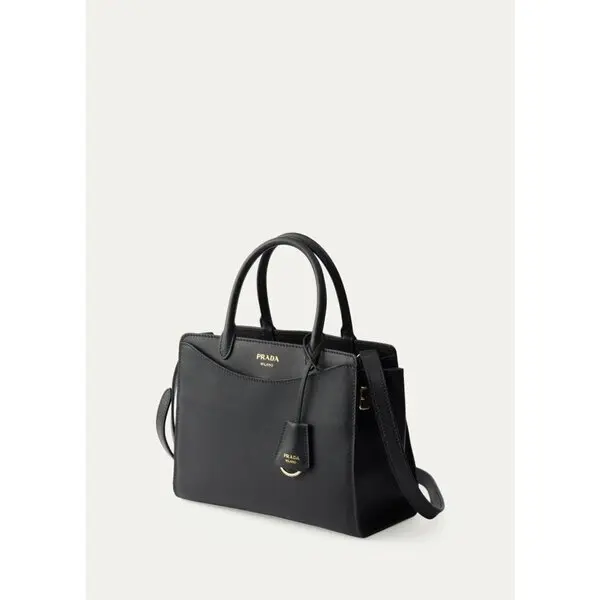 Prada Prelude Medium Leather Top-handle Bag - Palisander