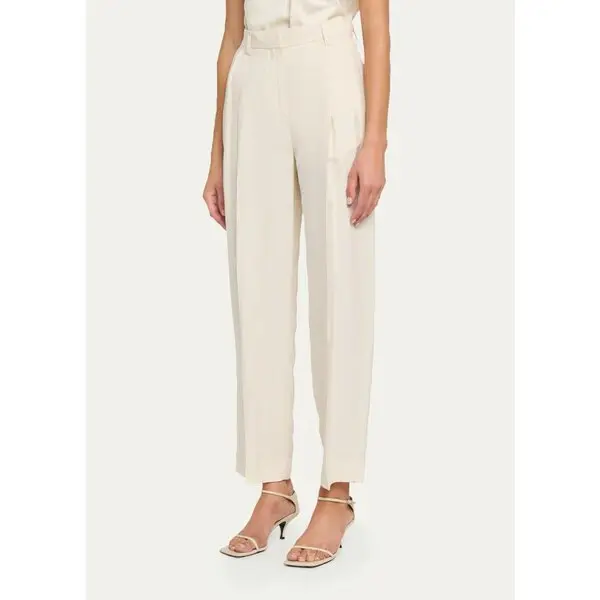 TOTEME Garderob Double-pleat Straight-leg Ankle Trousers