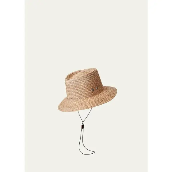 Inverni Straw Drawcord Bucket Hat