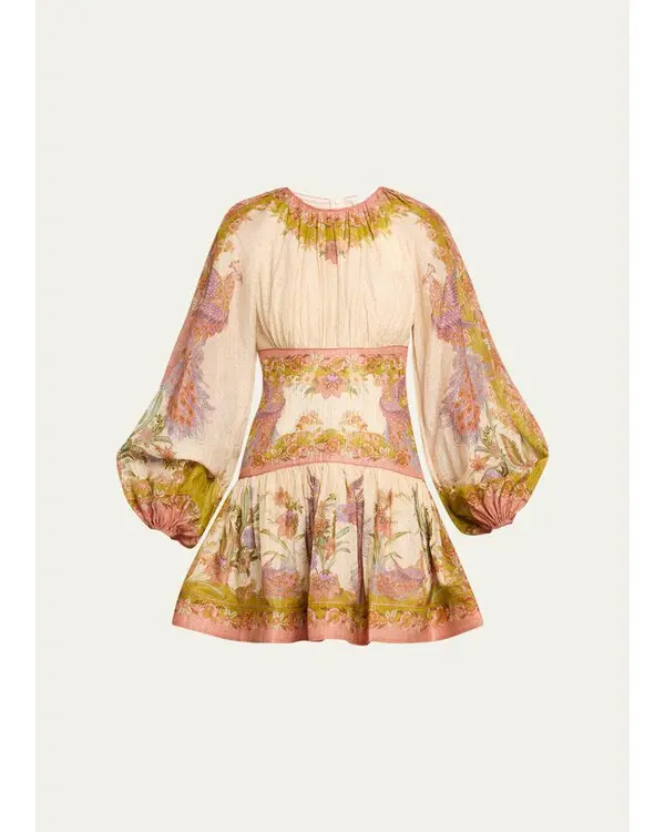 Zimmermann Indra Mini Dress - Chartreuse