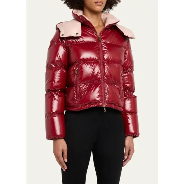 Moncler Niveole Short Down Jacket - Red