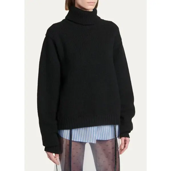TOM FORD BOUTIQUE Wool-cashmere-mohair Chunky Knit Turtleneck Sweater