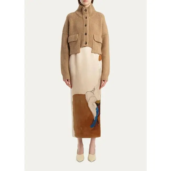Khaite Eita Ribbed Cashmere Cardigan