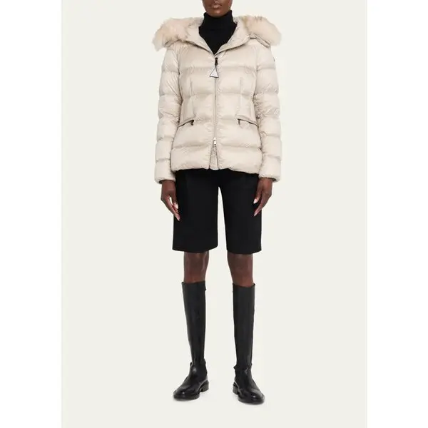 Moncler Boed Hooded Shearling-trim Down Jacket - Miscellaneous