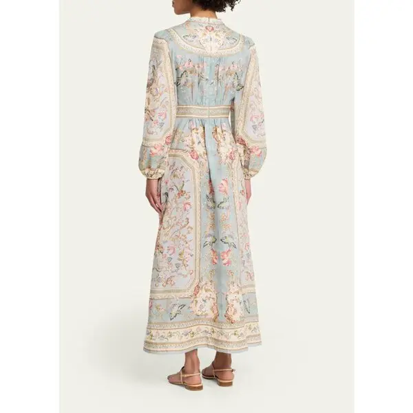 Zimmermann Roselight Plunge Midi Dress