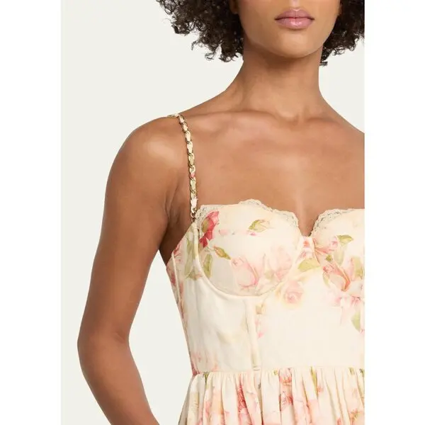Zimmermann Roselight Corset Midi Dress