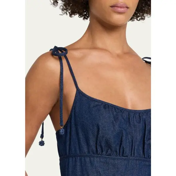 Zimmermann Mahon Broderie Denim Picnic Dress
