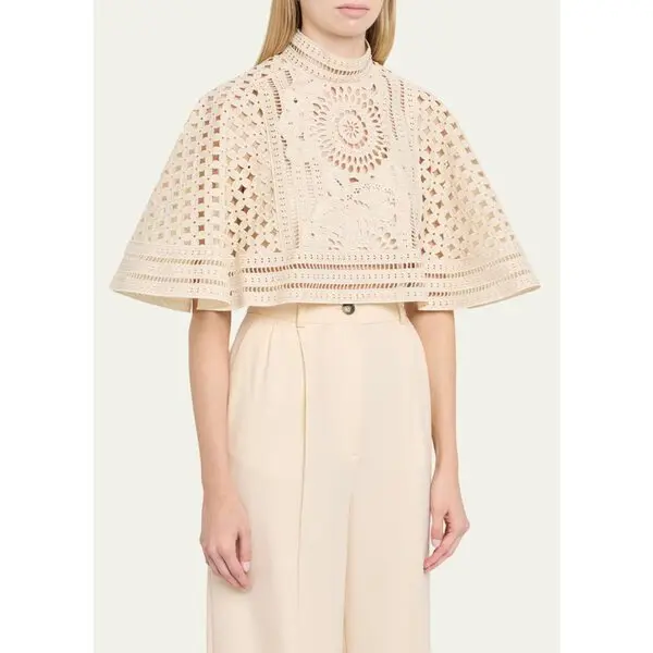 Zimmermann Indra Embroidered Cape