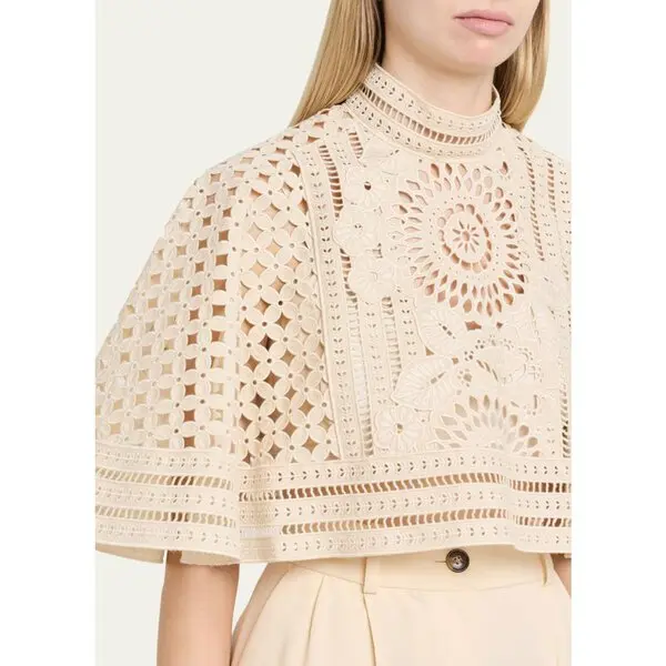 Zimmermann Indra Embroidered Cape