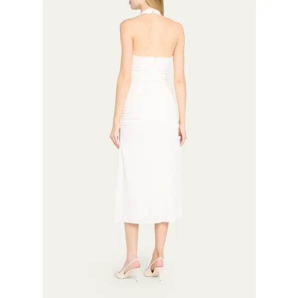 Cinq À Sept Kaia Draped Halter Midi Dress