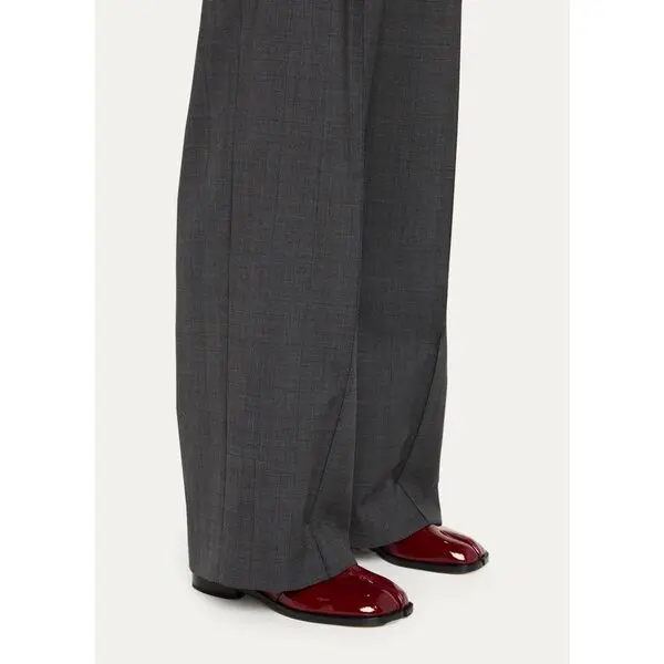 MAISON MARGIELA Tabi Crinkled Patent Leather Penny Loafers - Brick