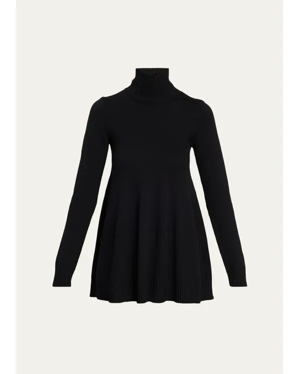 TOTEME Flared Wool-blend Turtleneck Sweater