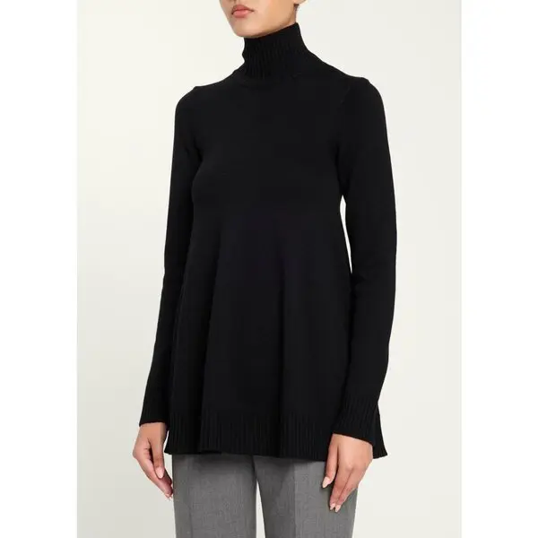 TOTEME Flared Wool-blend Turtleneck Sweater