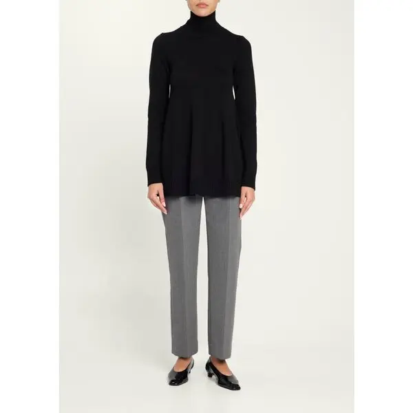 TOTEME Flared Wool-blend Turtleneck Sweater