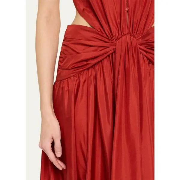Zimmermann Indra Plunge Halter Maxi Dress