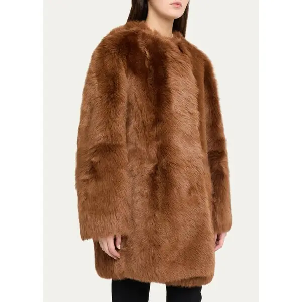 TOTEME Silky Lamb Shearling Short Coat