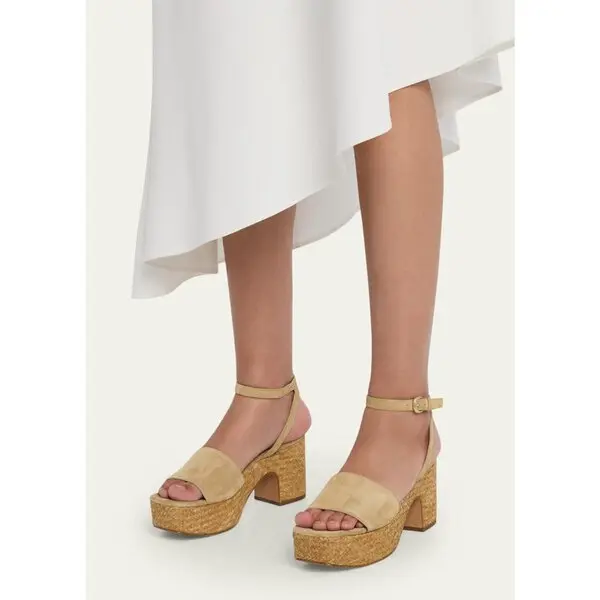 Vince 75mm Castella Suede Platform Sandals