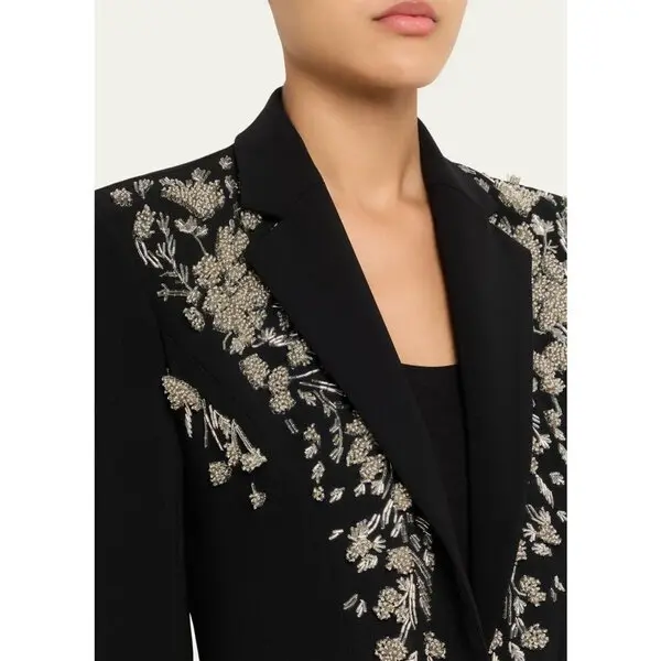 Prabal Gurung Beaded Single-button Blazer