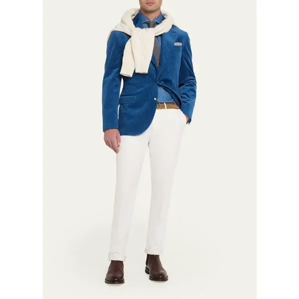 Brunello Cucinelli Denim Flap-pocket Western Sport Shirt
