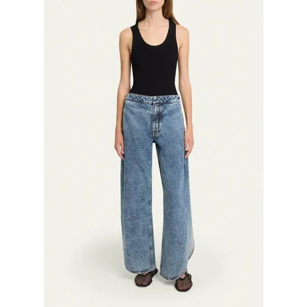 Alaïa Denim Petal Pants