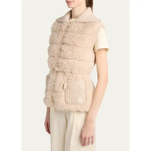 Moncler Teddy & Cashmere Vest - Beige