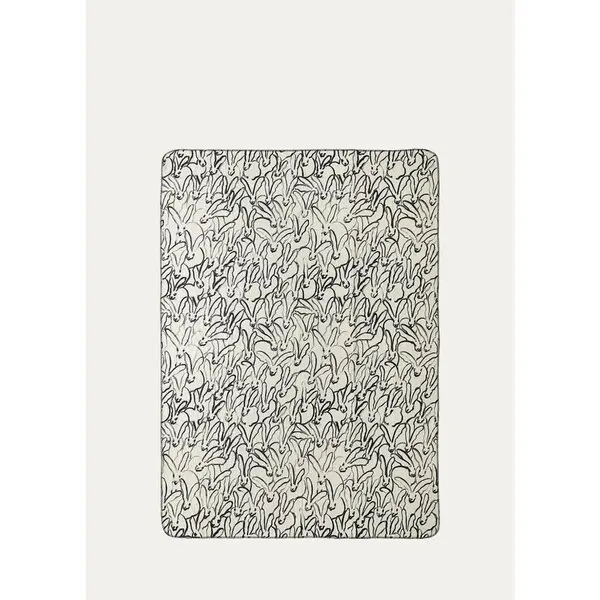 HUNT SLONEM Best Bunnies Reversible Throw Blanket, 60" X 80