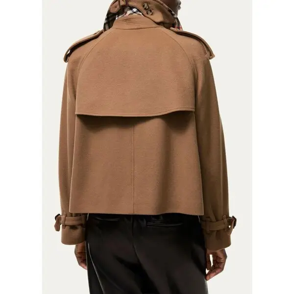 Burberry Mayfair Cropped Cashmere Trench Jacket