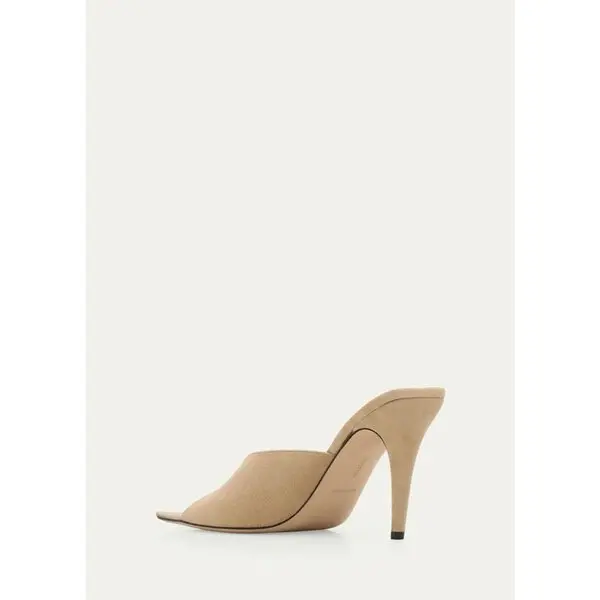 CHRISTEN 95mm Edge Suede Mules - Beige