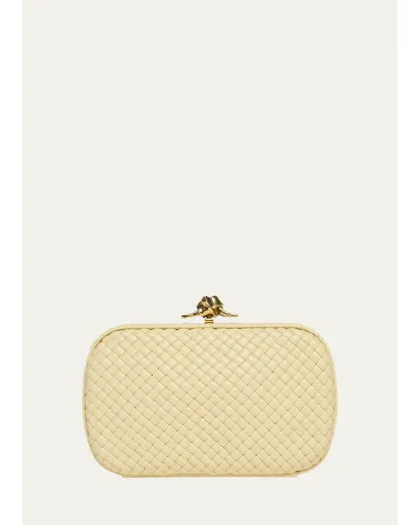 Bottega Veneta Puffy Leather Knot Clutch Bag