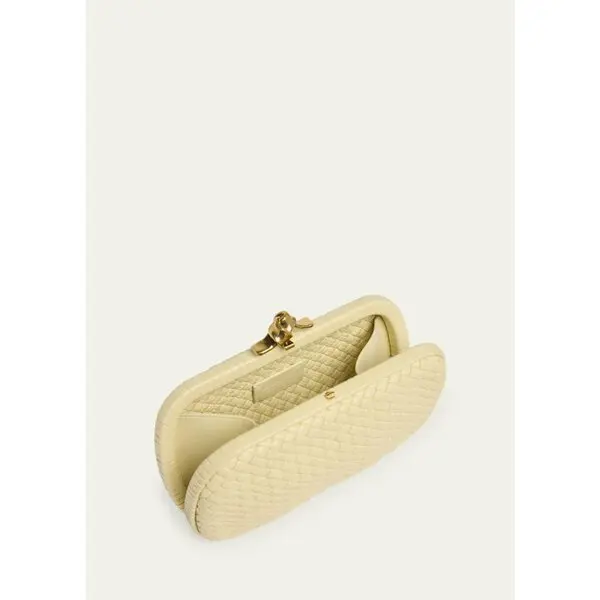 Bottega Veneta Puffy Leather Knot Clutch Bag
