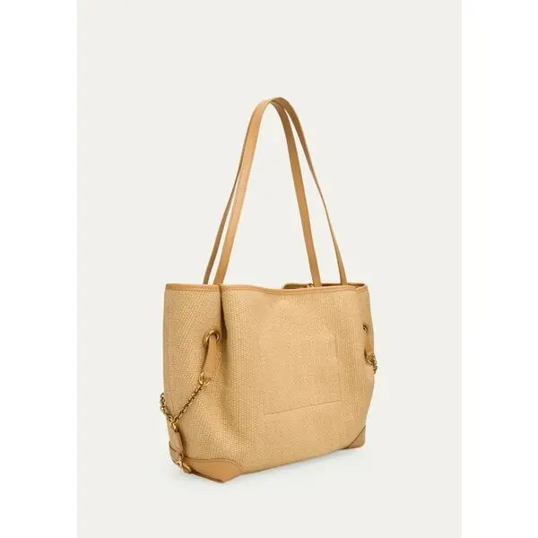 Chloé Clover Raffia-effect Tote Bag