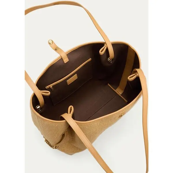 Chloé Clover Raffia-effect Tote Bag