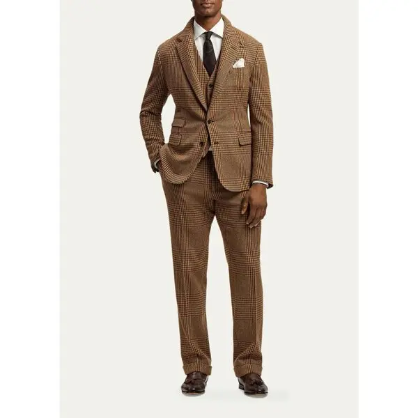 Ralph Lauren Purple Label Glenn Hand-tailored Plaid Suit Jacket