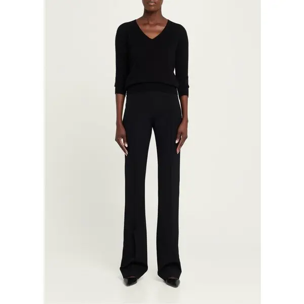 THE ROW Fabien Silk Twill Bootcut Pants