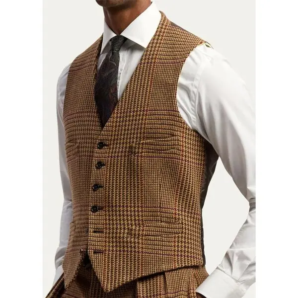 Ralph Lauren Purple Label Hand-tailored Plaid Wool-cashmere Vest