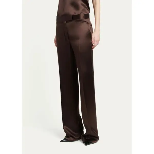 TOM FORD Silk Satin Wide-leg Pants