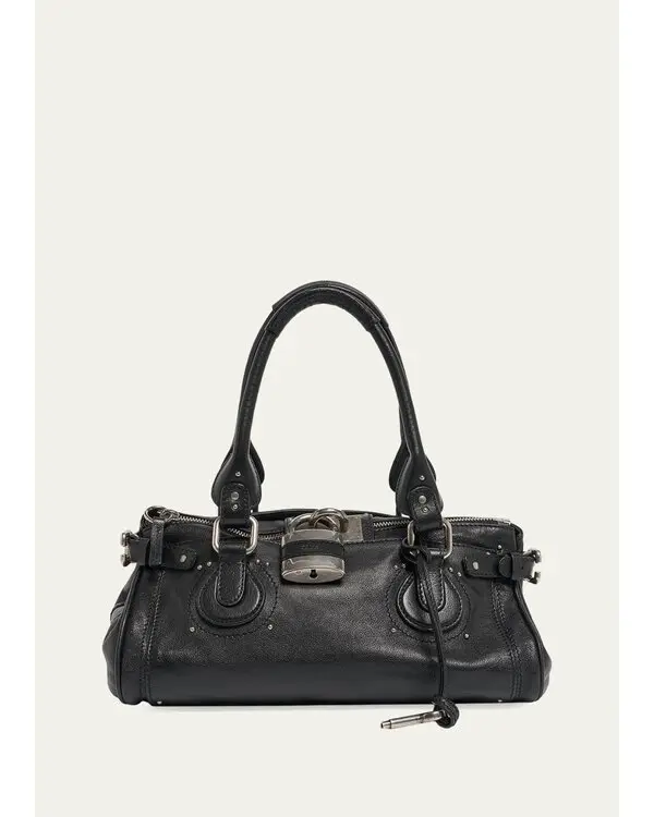 Chloé Paddington Leather Shoulder Bag - Black