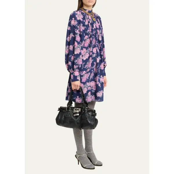 Chloé Paddington Leather Shoulder Bag - Black