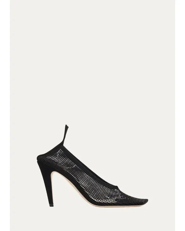 CHRISTEN 95mm Edge Mesh Cuff Pumps