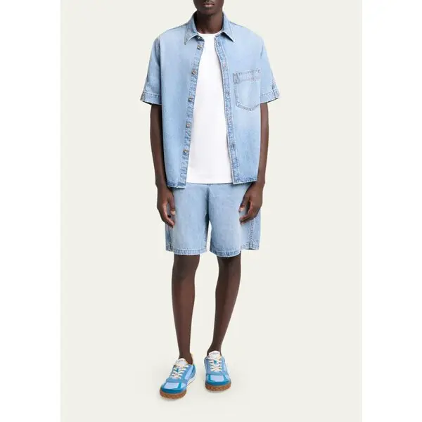 Givenchy New Glide Suede & Nylon Low-top Sneakers - Blue Multi