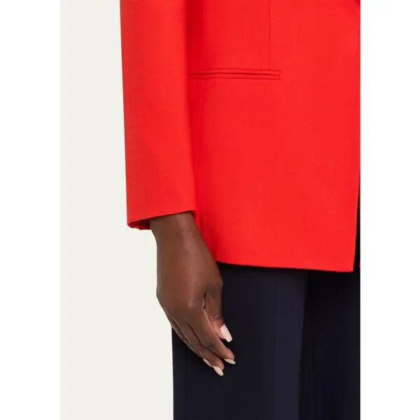 Giorgio Armani Virgin Wool Single-breasted Longline Blazer