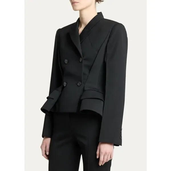 Givenchy Pinched Peplum Double-breasted Jacket