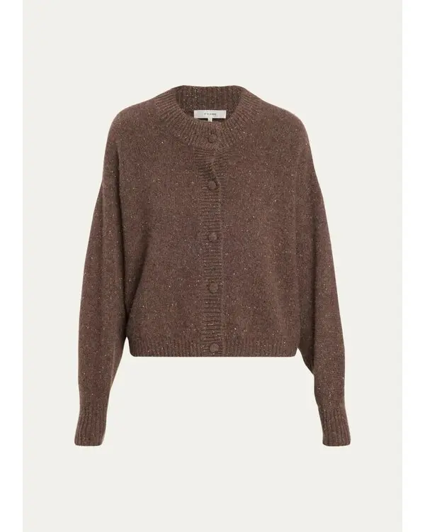 FRAME Flecked Wool-cashmere Cardigan